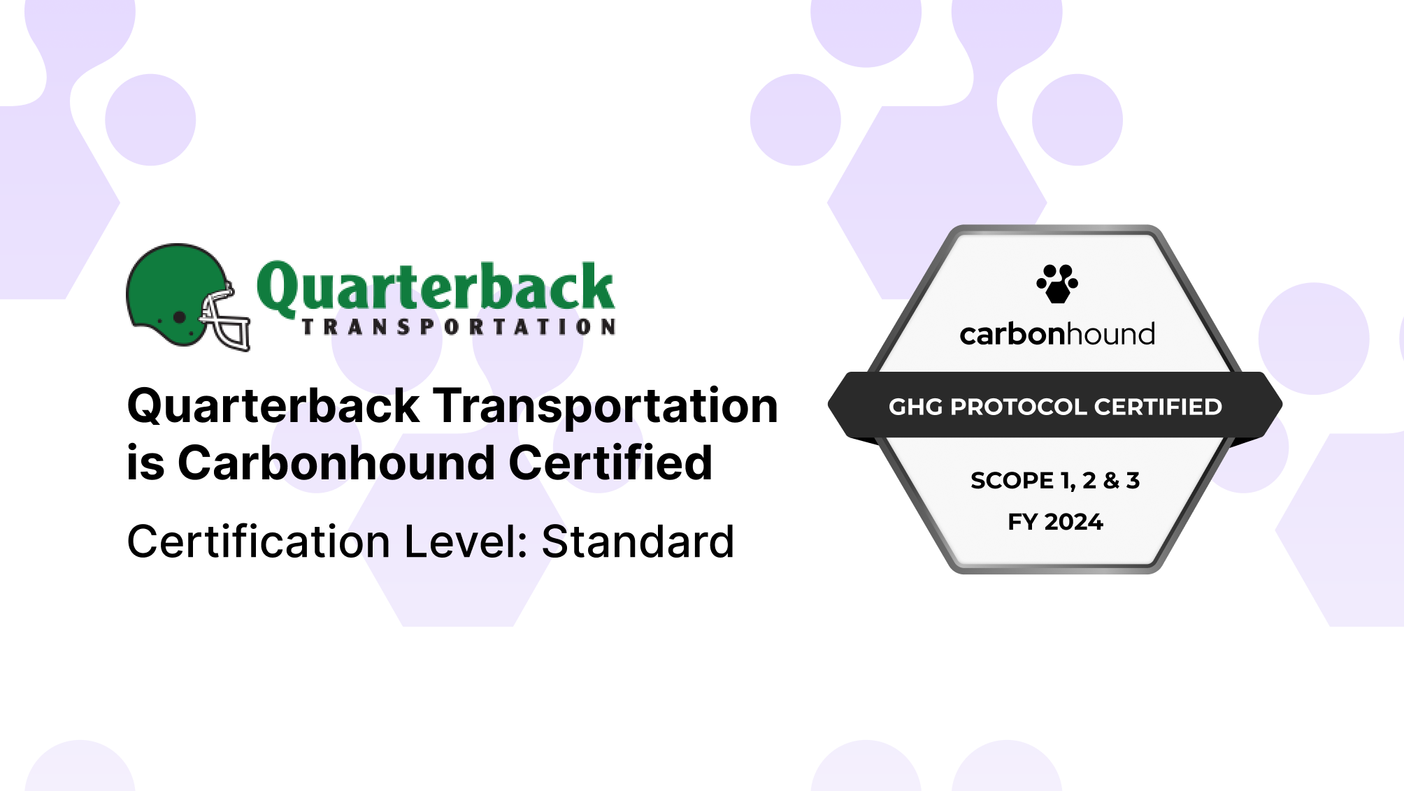Carbonhound Certified - Standard - Quarterback Transportation - Carbonhound